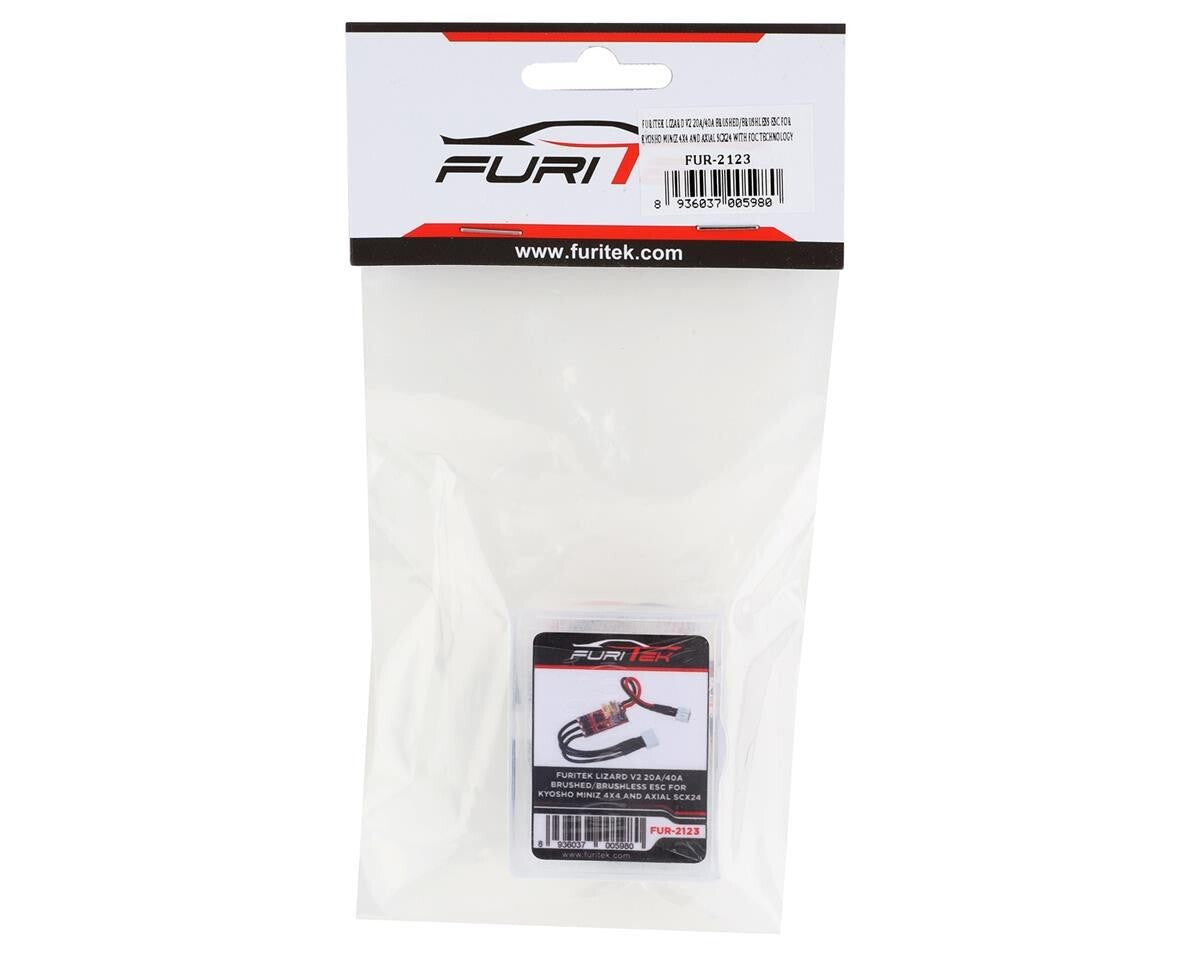 Furitek Lizard V2 20A Brushed/Brushless ESC Axial 1/24 SCX24 FUR2123 F ...