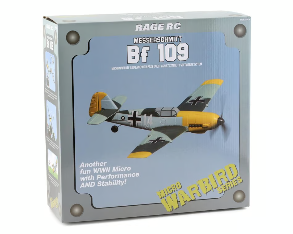 Rage RC BF 109 Messerschmitt Micro RTF Airplane w/ Pilot Assist PASS R ...